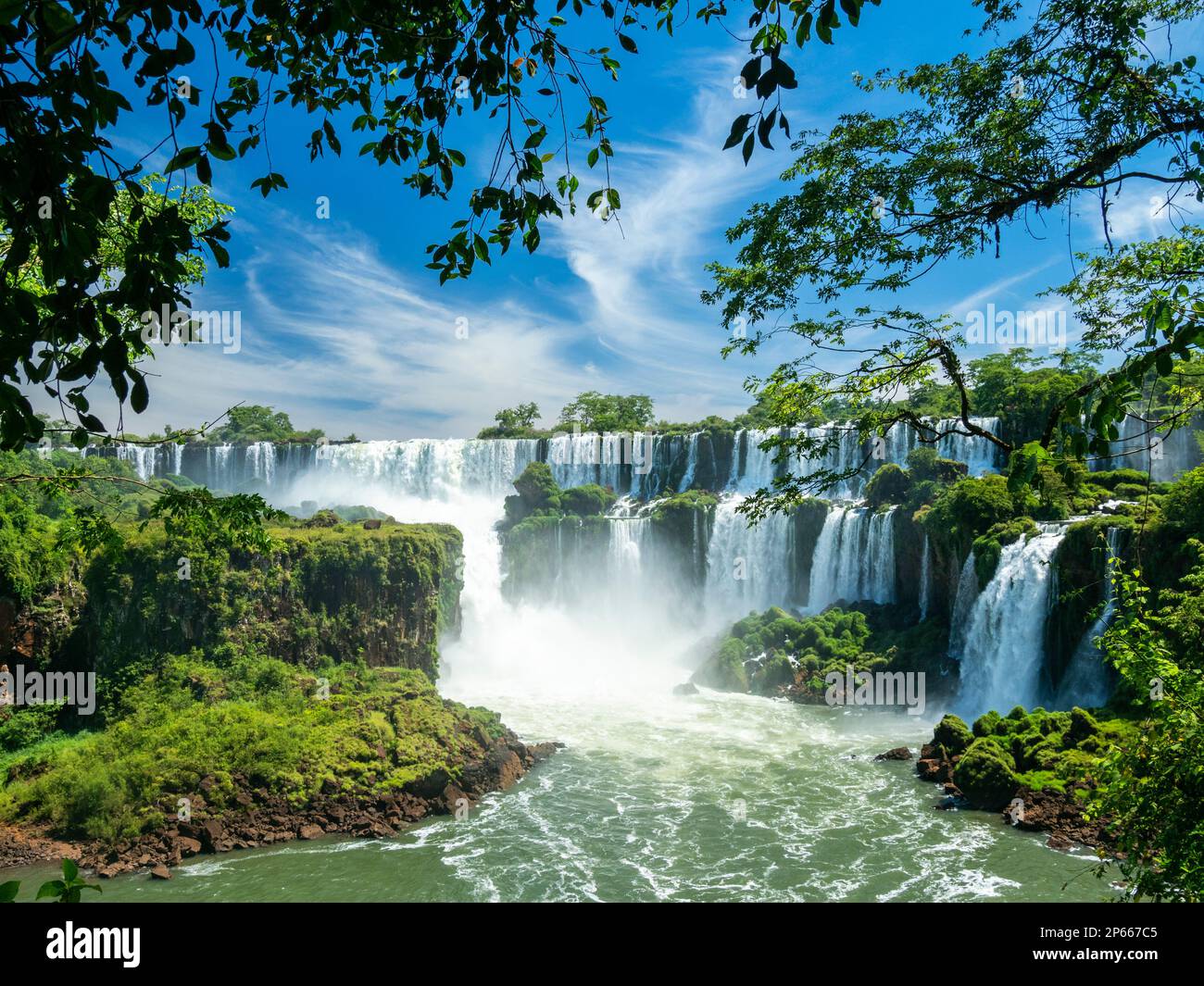 A view from the lower circuit at Iguazu Falls, UNESCO World Heritage ...