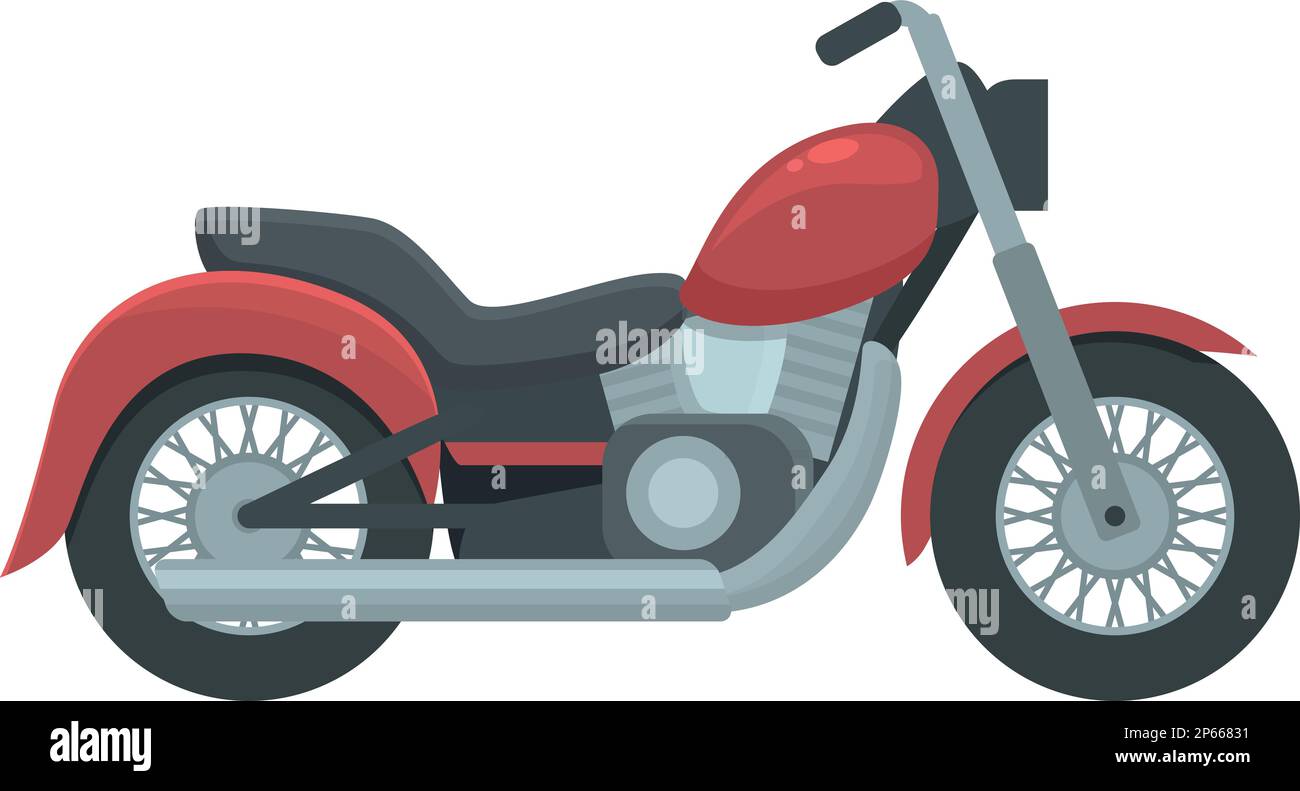 Motor chopper icon cartoon vector. Bike road. Custome ride Stock Vector ...