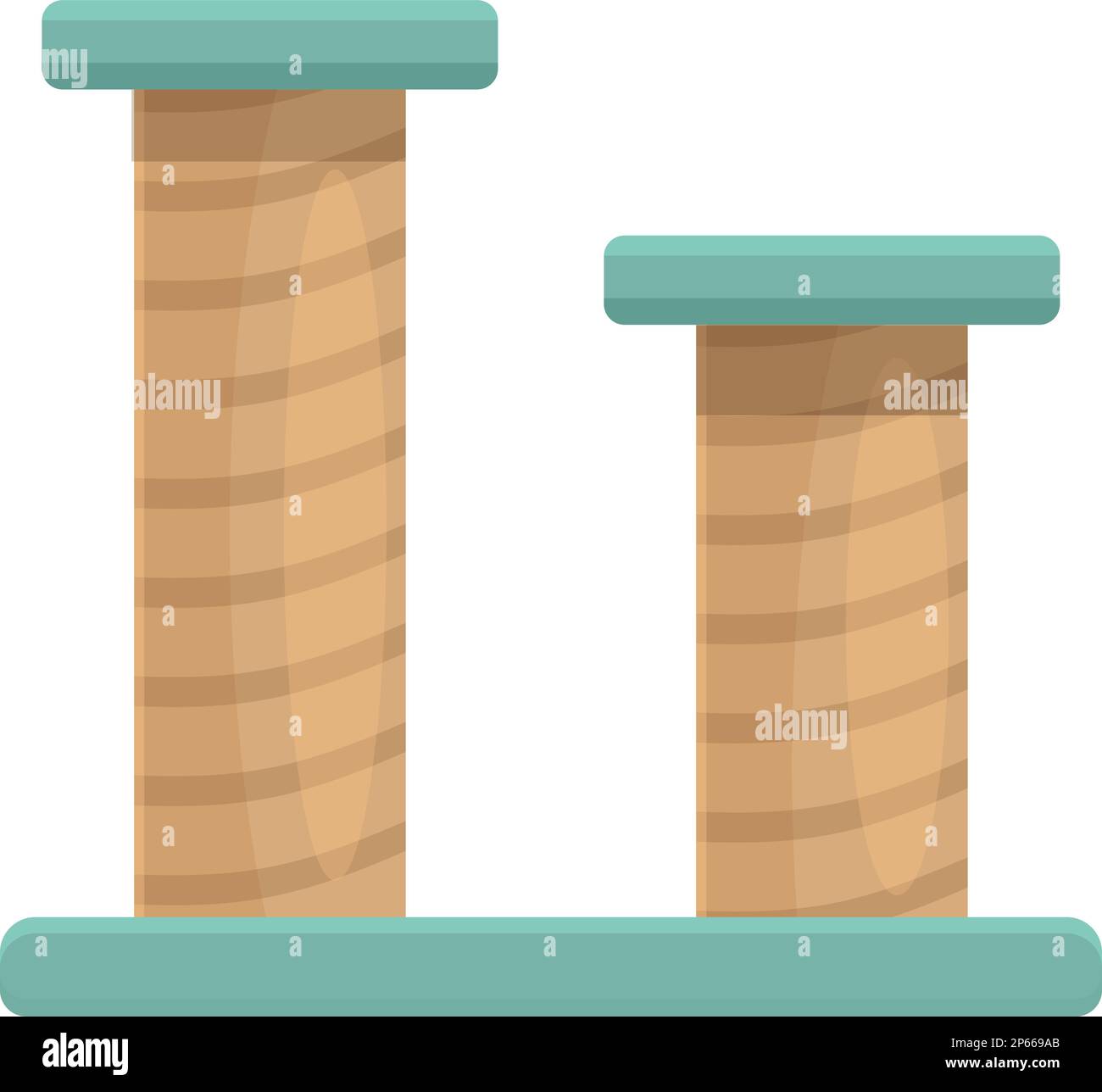 Double scratch post icon cartoon vector. Cat tower. Pet house Stock ...