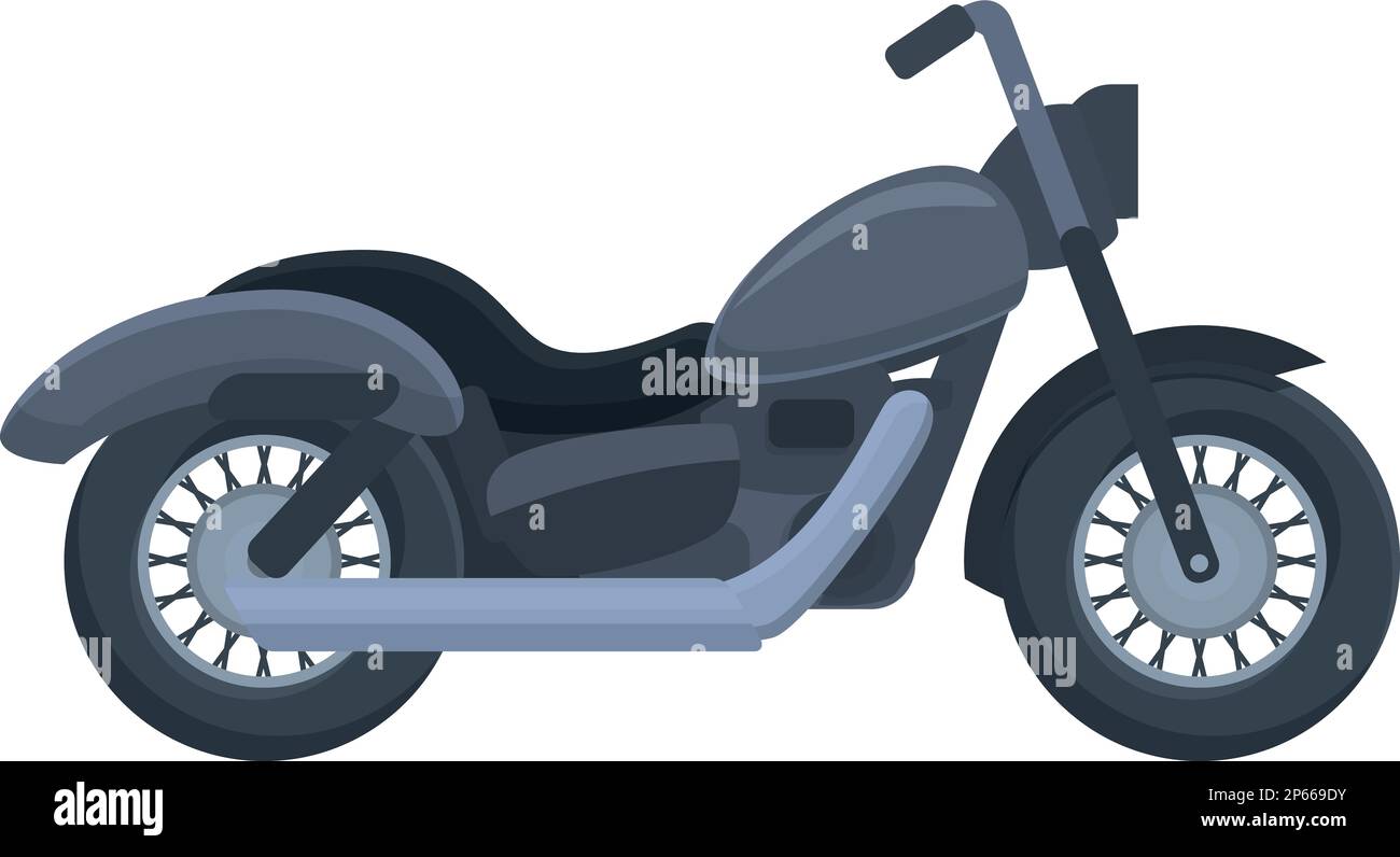 Sport chopper icon cartoon vector. Bike road. Biker motor Stock Vector ...