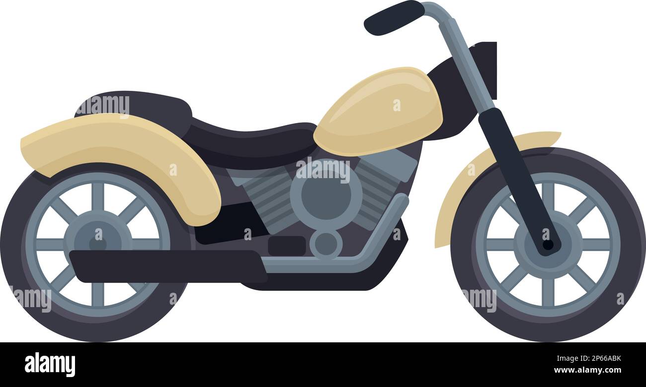 Gold chopper icon cartoon vector. Bike rider. Biking cruiser Stock ...
