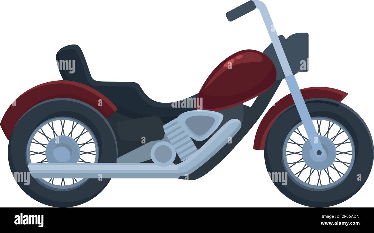 Biker chopper icon cartoon vector. Rider bike. Custome ride Stock ...