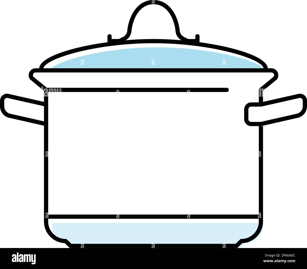 cook pot cooking color icon vector illustration Stock Vector Image ...