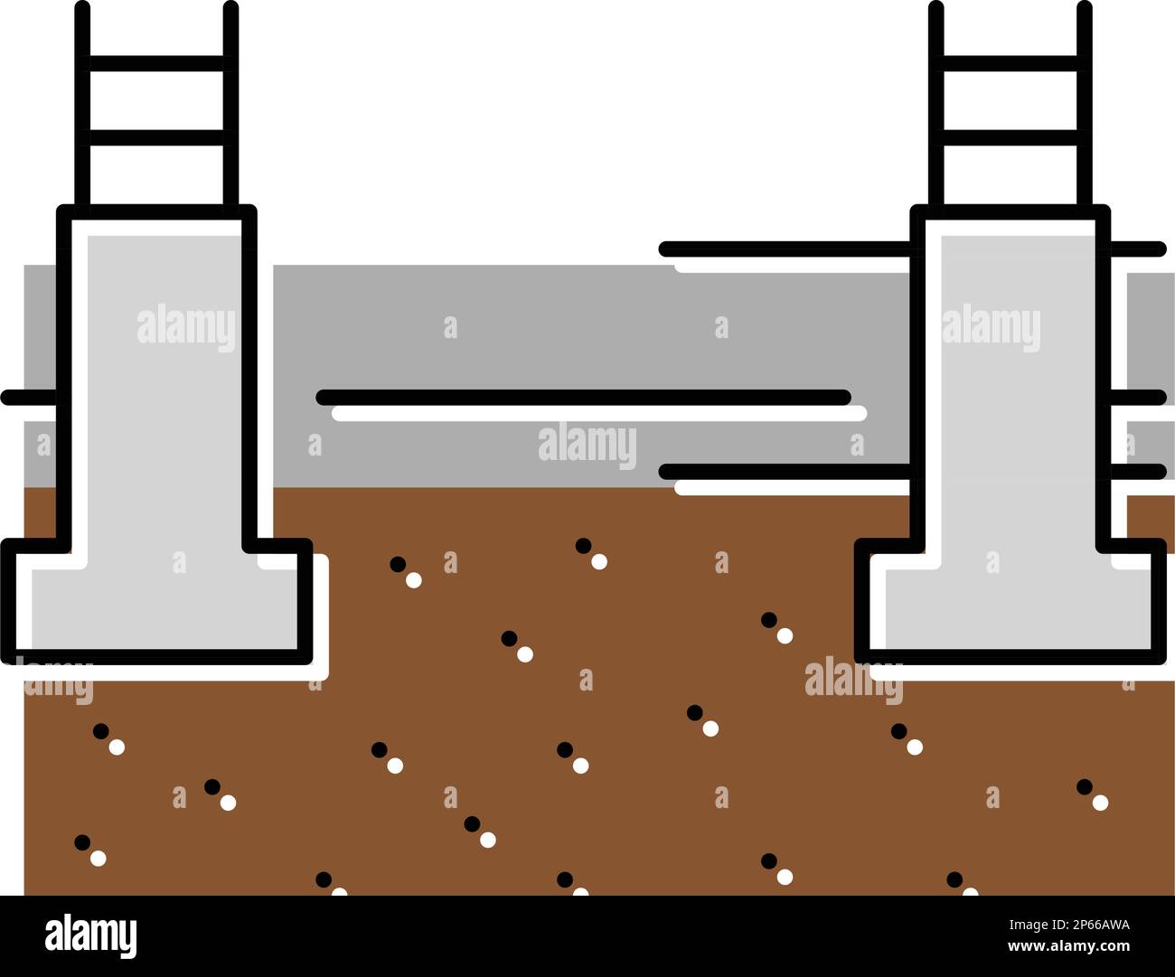 plinth beam building house color icon vector illustration Stock Vector ...