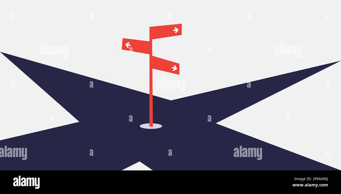 Business Decision Design Concept with Crossroads and a Road Sign ...