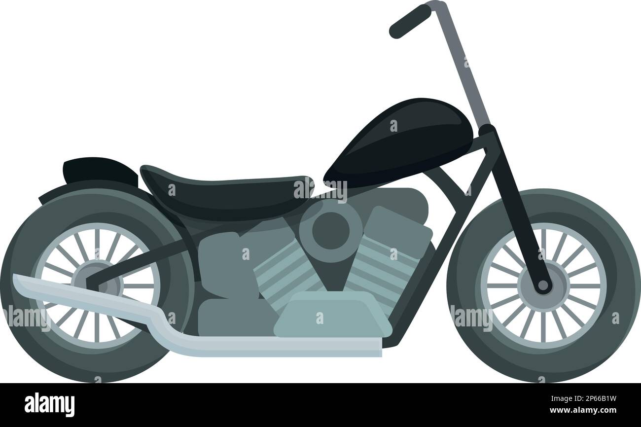 Highway chopper icon cartoon vector. Bike road. Motor racer Stock ...
