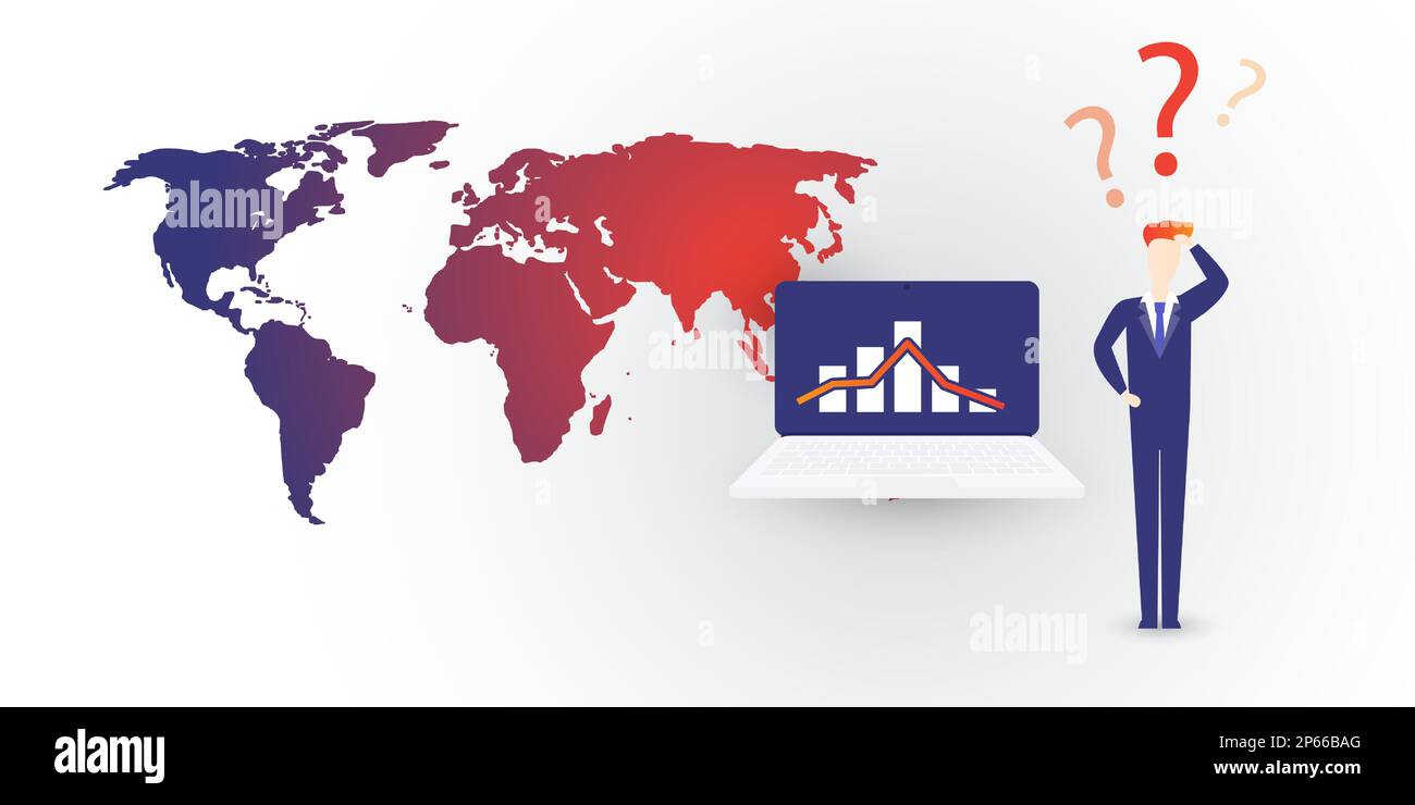 Global Economic Downfall Caused By the Coronavirus - Design Concept ...