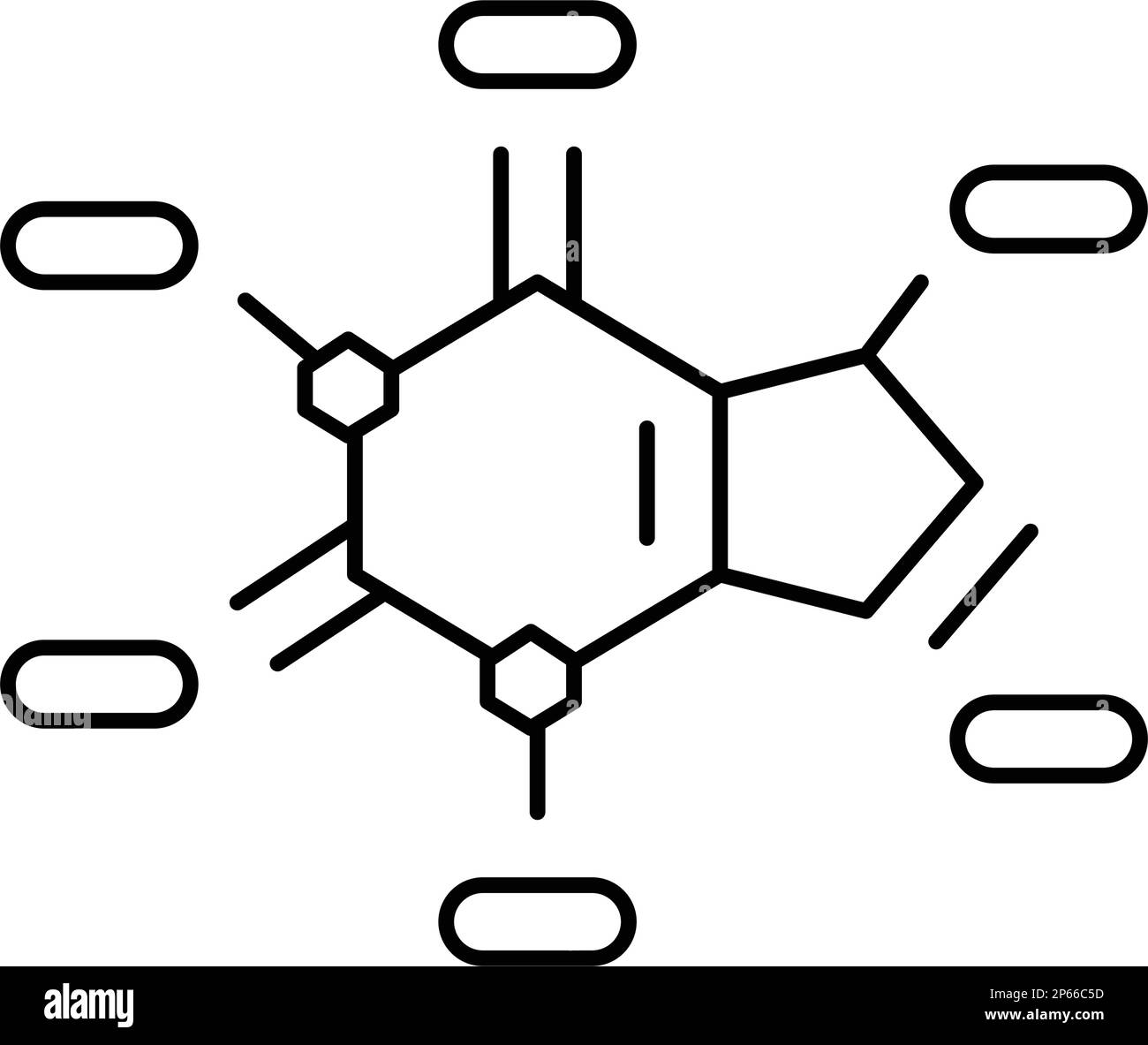 chemistry molecular structure line icon vector illustration Stock ...
