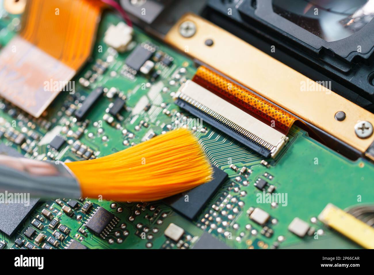 cleaning the electronic board with a brush Stock Photo - Alamy