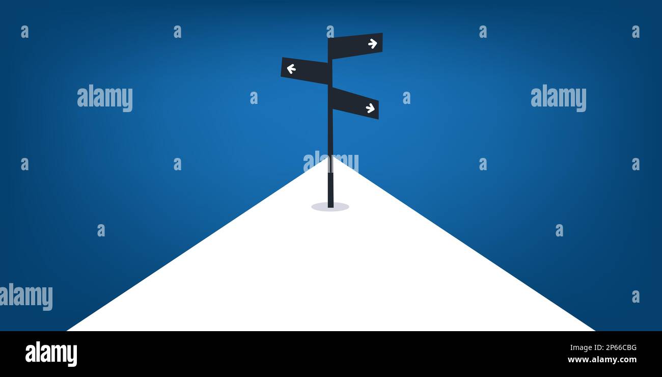 Business Decision Design Concept with Road Sign - Eps10 Vector ...