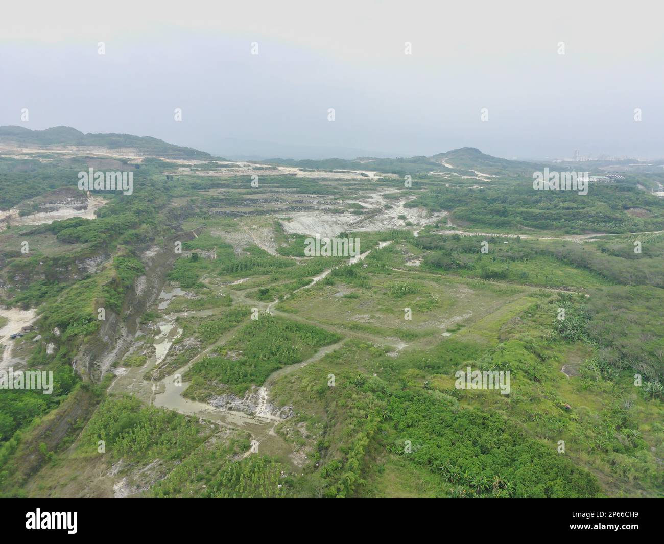 aerial view of limestone mountain as a mining site Stock Photo - Alamy