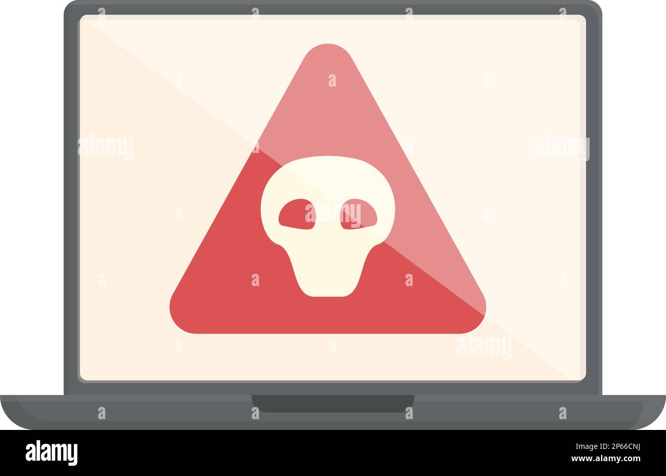 Laptop scam icon cartoon vector. Fraud attack. Online information Stock ...