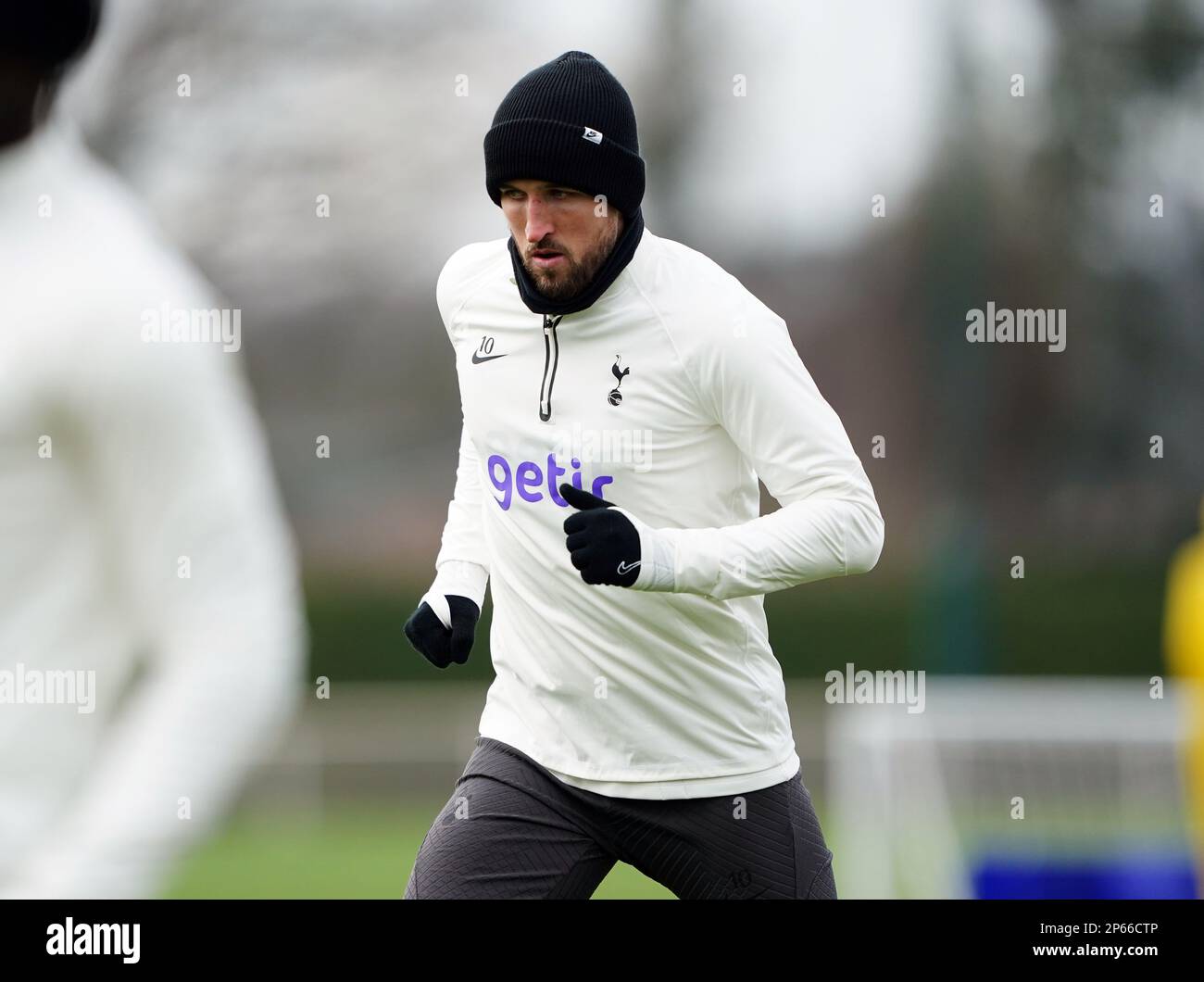 Tottenham Hotspur's Harry Kane during a training session at Hotspur Way ...