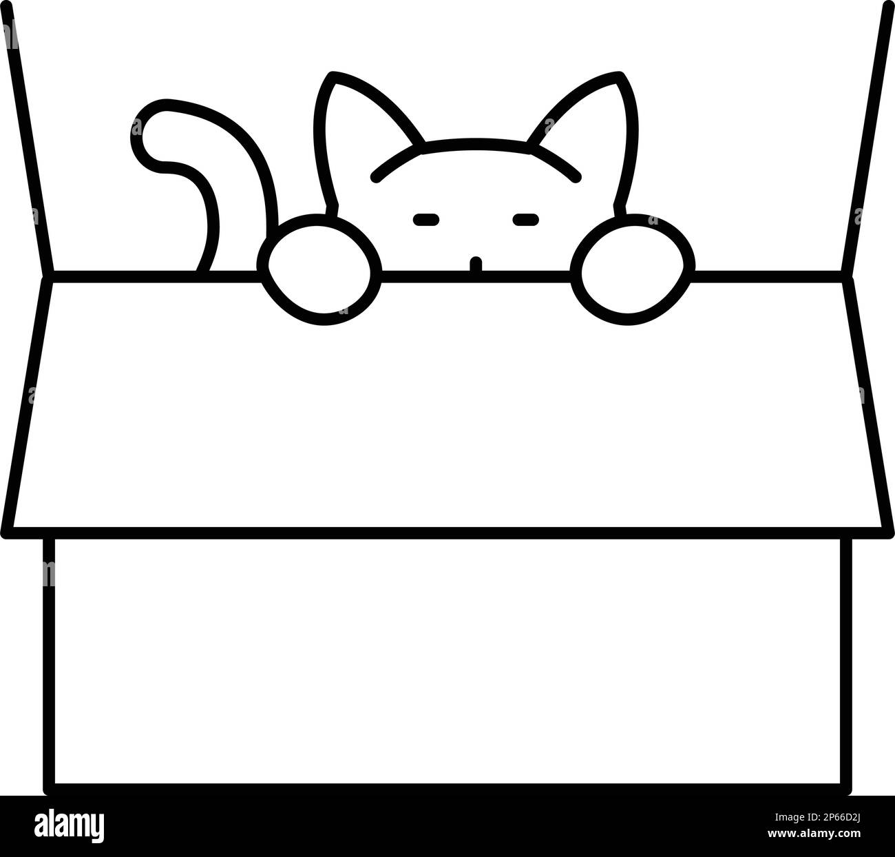 inside preposition english line icon vector illustration Stock Vector ...