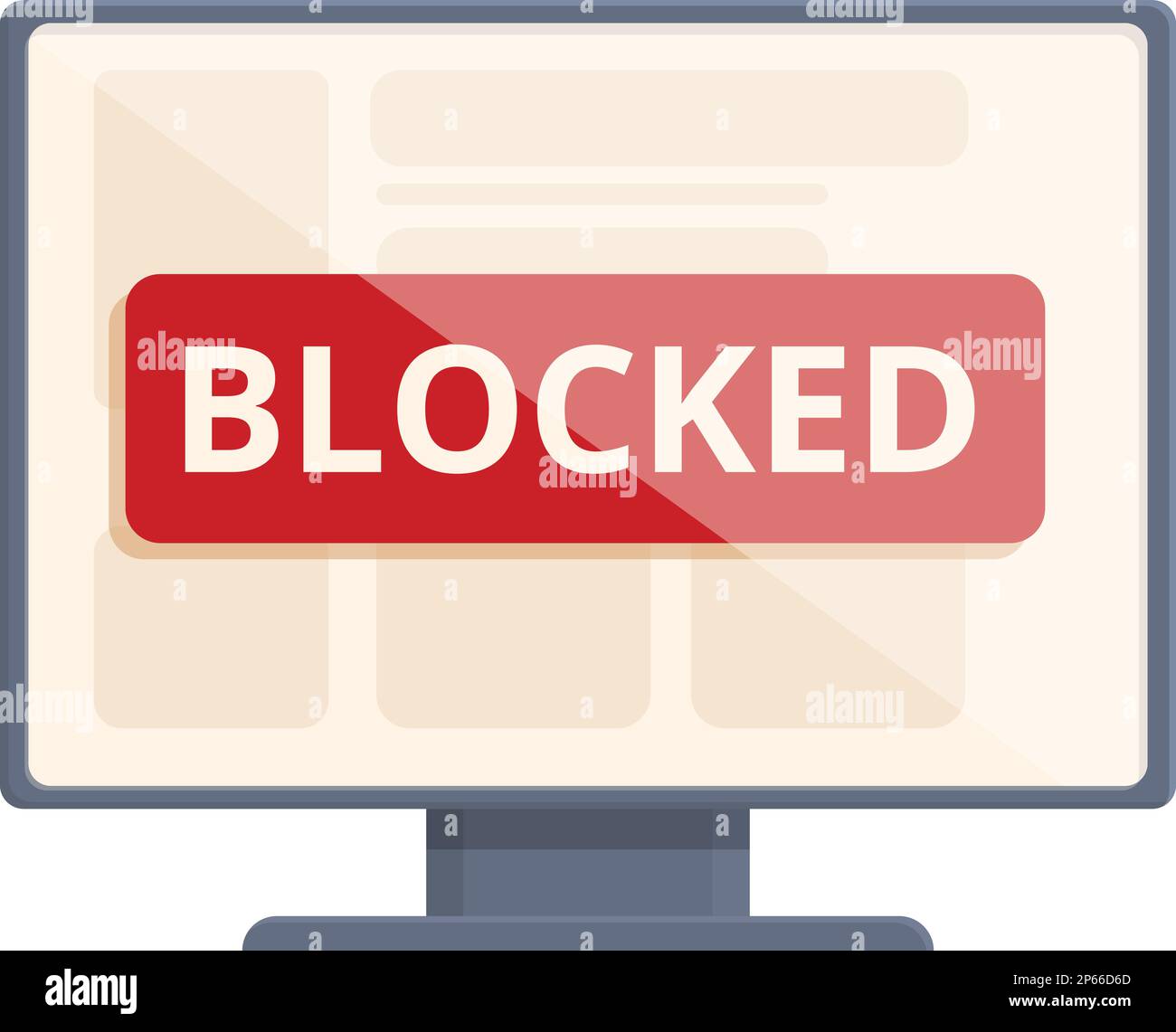 Blocked pc icon cartoon vector. Steal computer. Social crime Stock ...