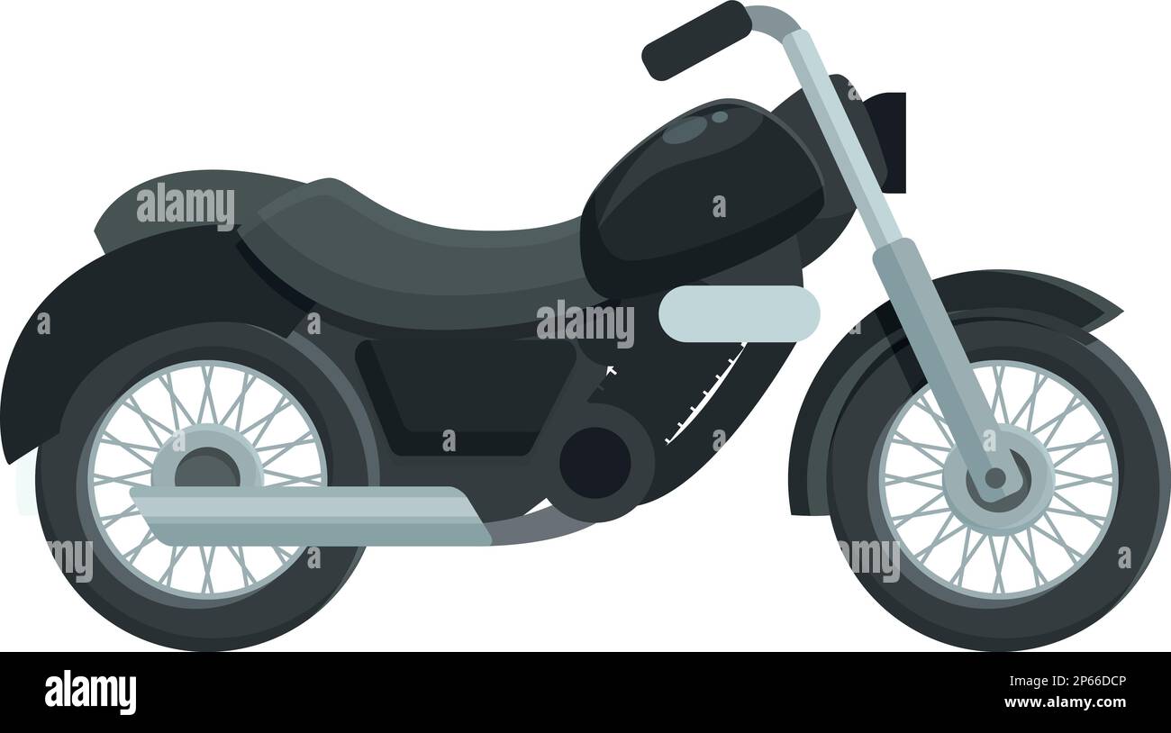 Chrome chopper icon cartoon vector. Bike rider. Biking style Stock ...