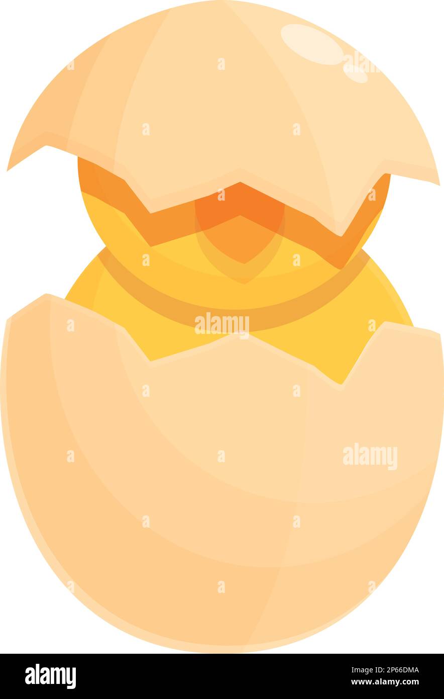 Chicken bird hatching icon cartoon vector. Easter egg. Funny shell ...