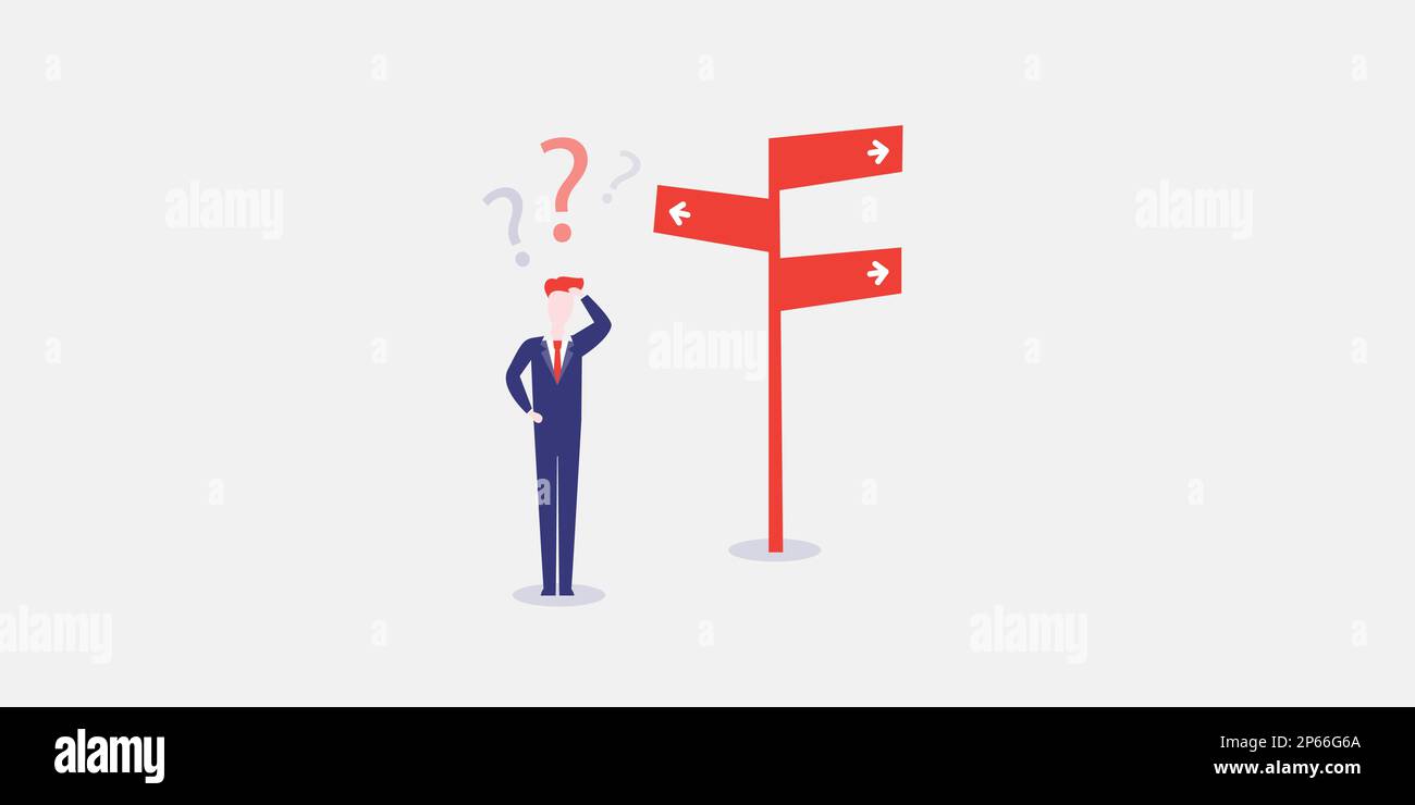 Business Decision Design Concept Businessman Standing In Front Of A