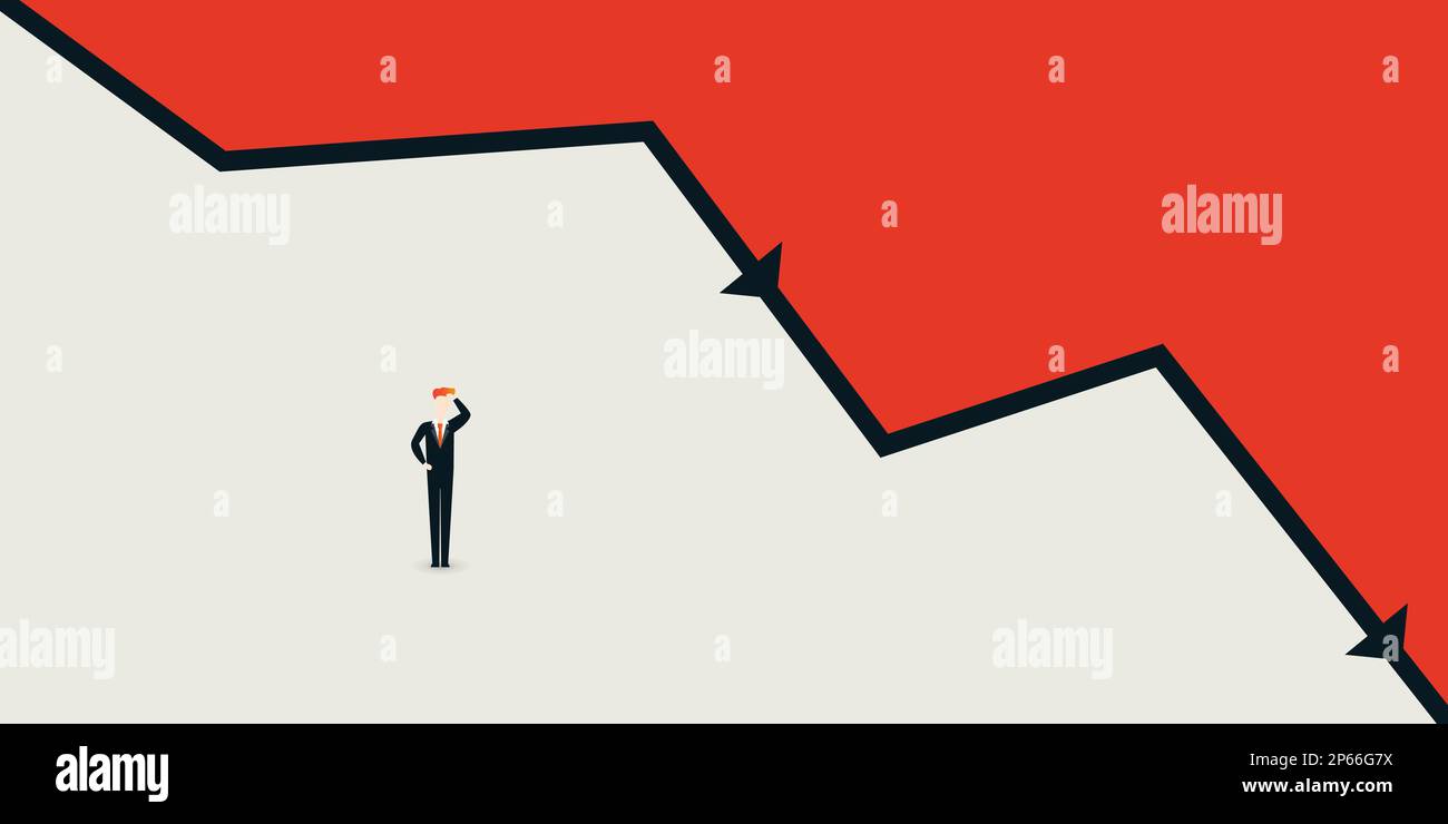 Global Economic Downfall - Design Concept with Chart and Businessman ...