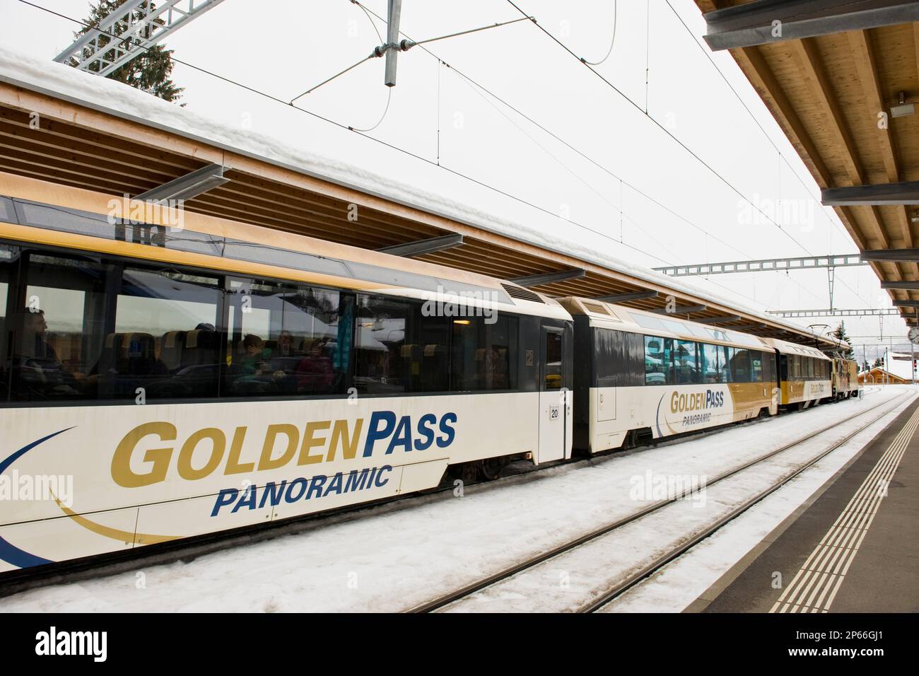 Railway station, Gstaad, Switzerland Stock Photo - Alamy