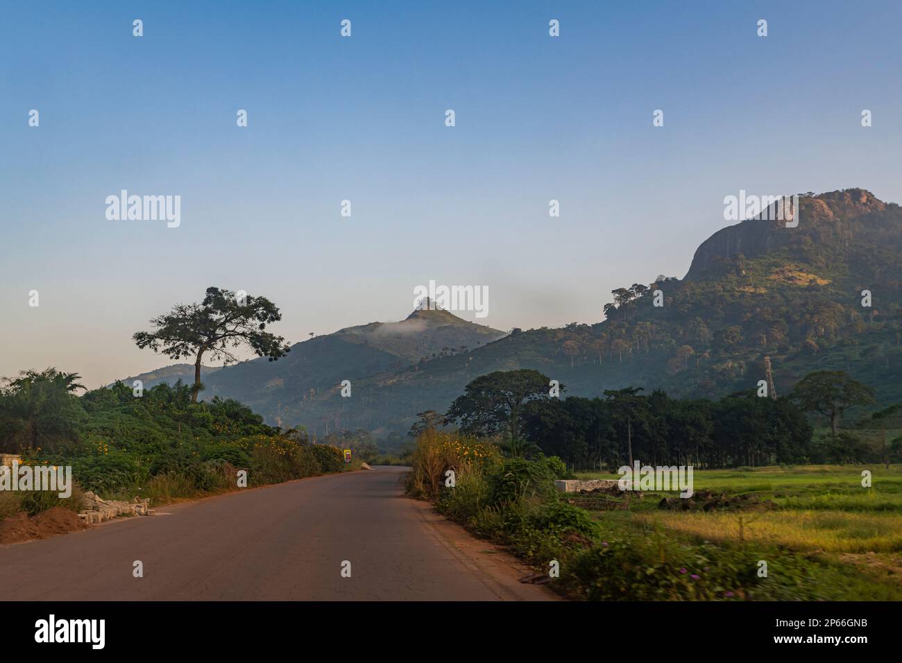 Mountain scenery around Man, Ivory Coast, West Africa, Africa Stock ...