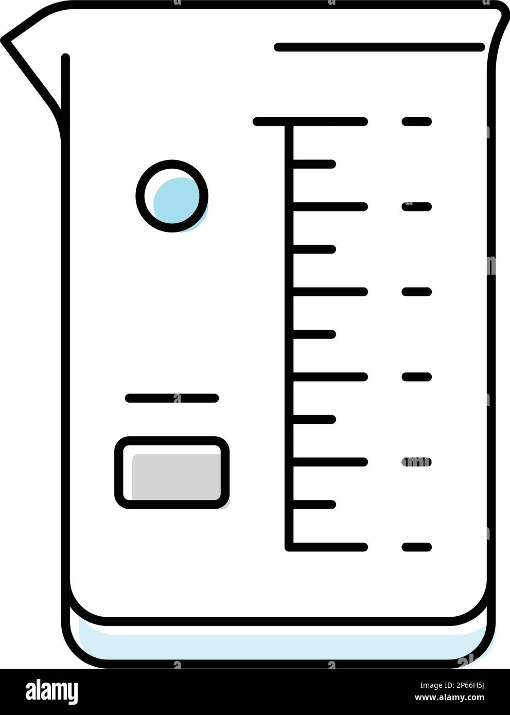 beaker chemical glassware lab color icon vector illustration Stock ...