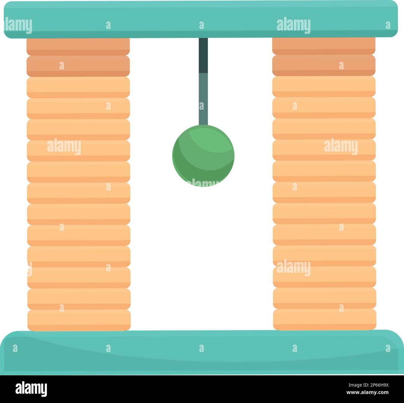 Domestic play house icon cartoon vector. Cat post. Tower pet Stock ...