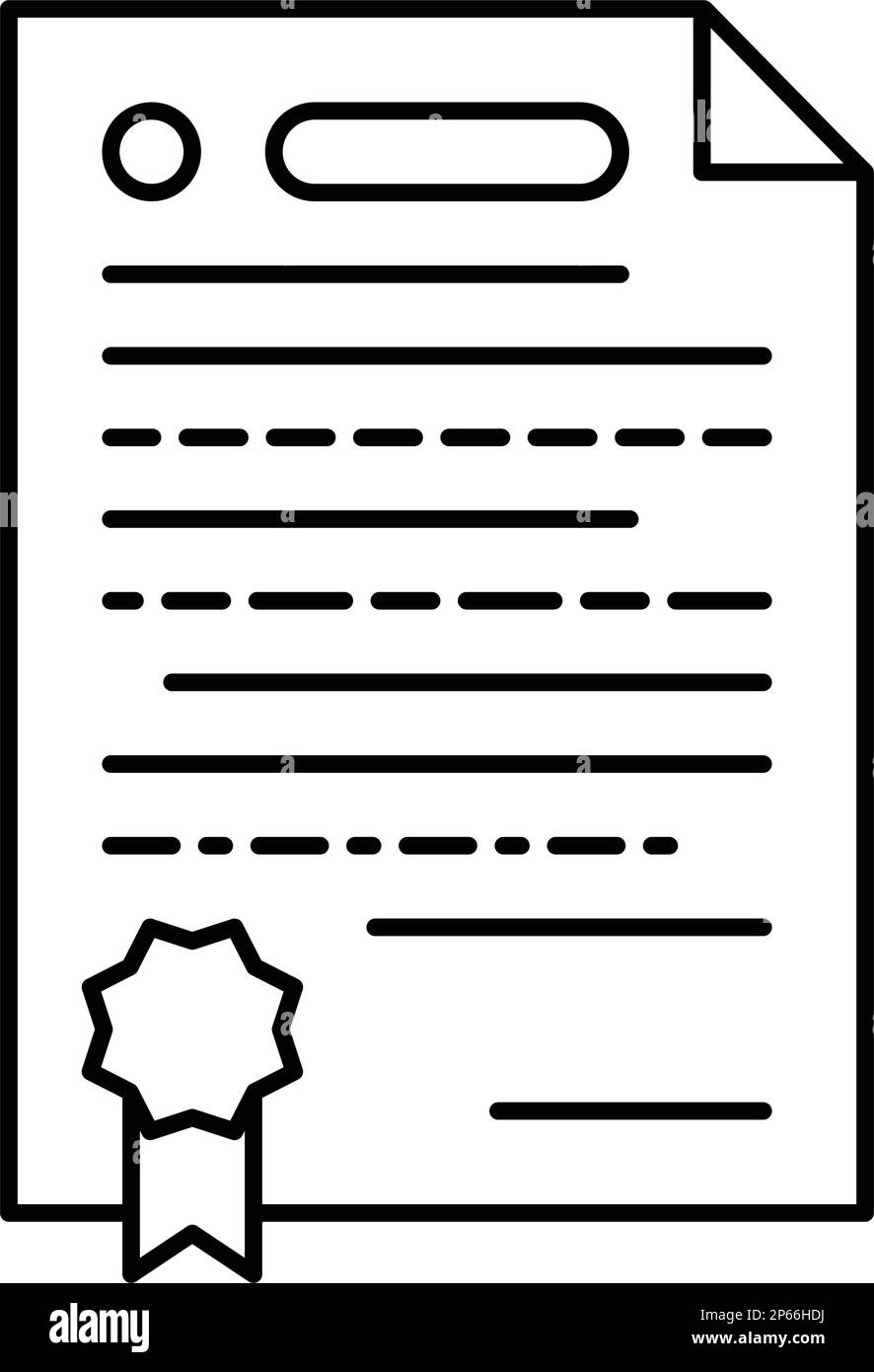 agreement document file line icon vector illustration Stock Vector ...