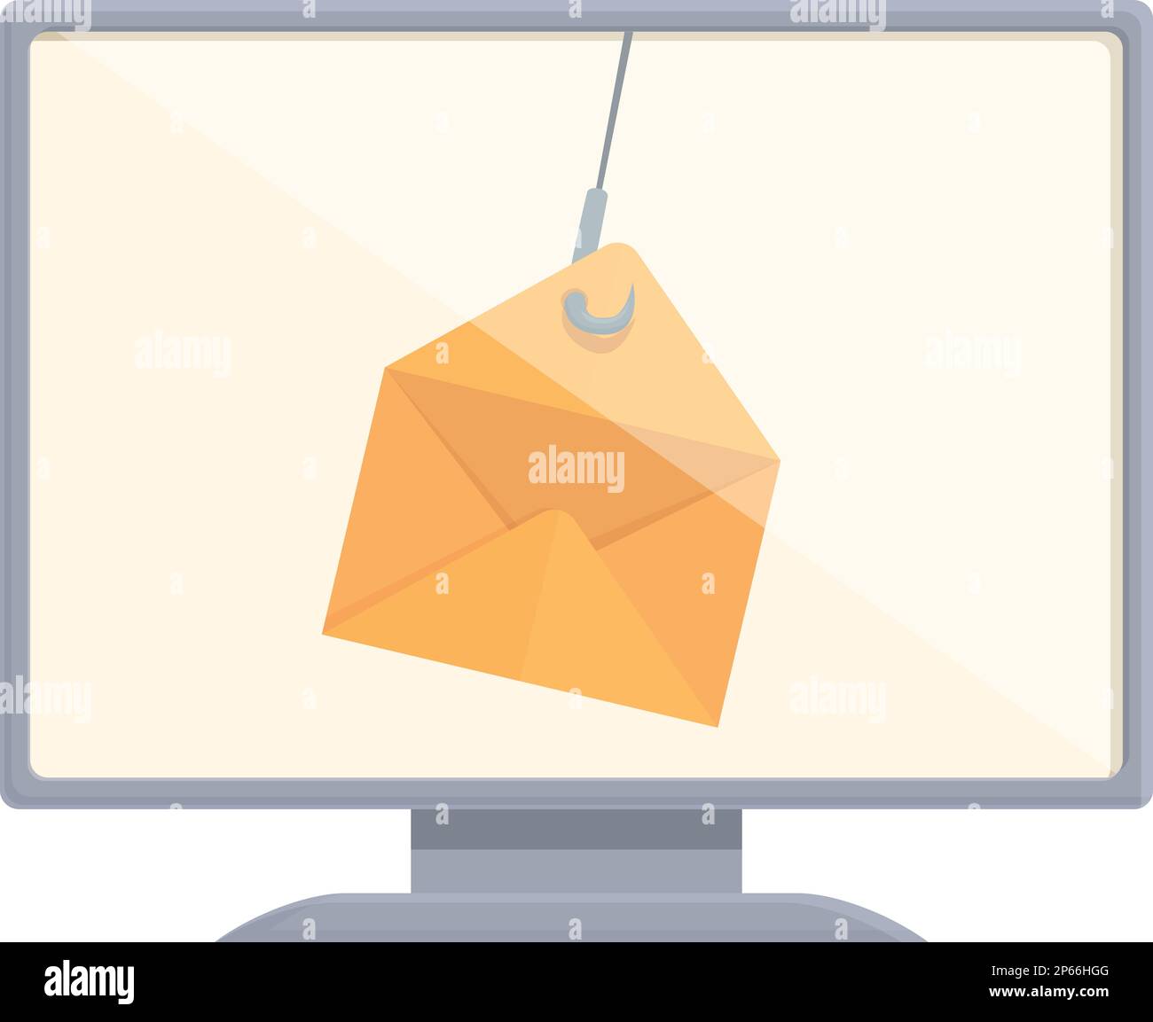 Steal mail icon cartoon vector. Cyber attack. Online data Stock Vector ...