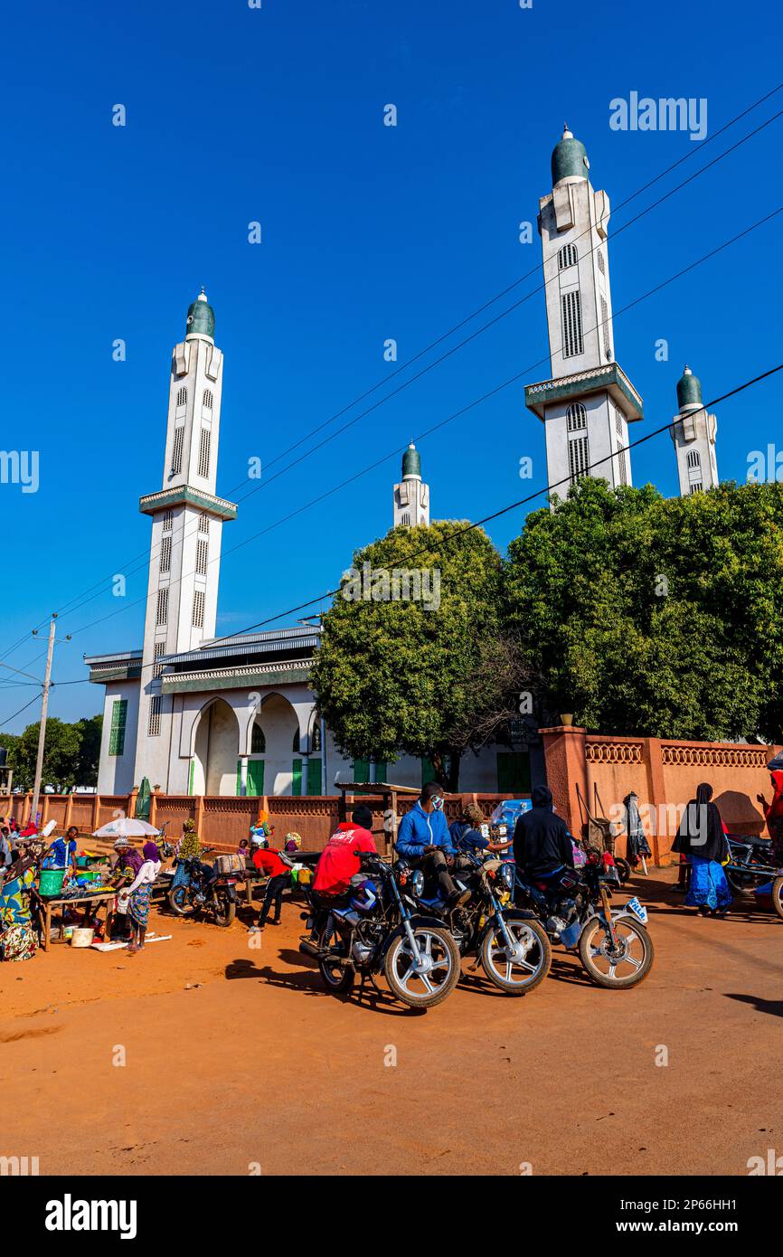 Mosque in the Market of Dalaba, Futa Djallon, Guinea Conakry, West ...