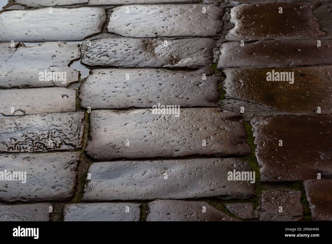 Cobblestone road. Gray cobblestone texture, vintage road surface Stock ...