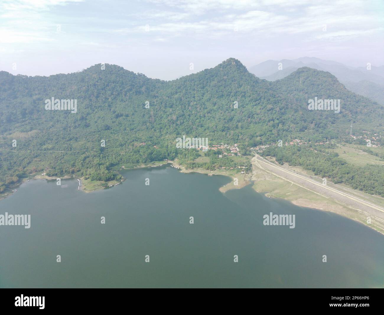 aerial view of Waduk Jatiluhur in the morning Stock Photo - Alamy