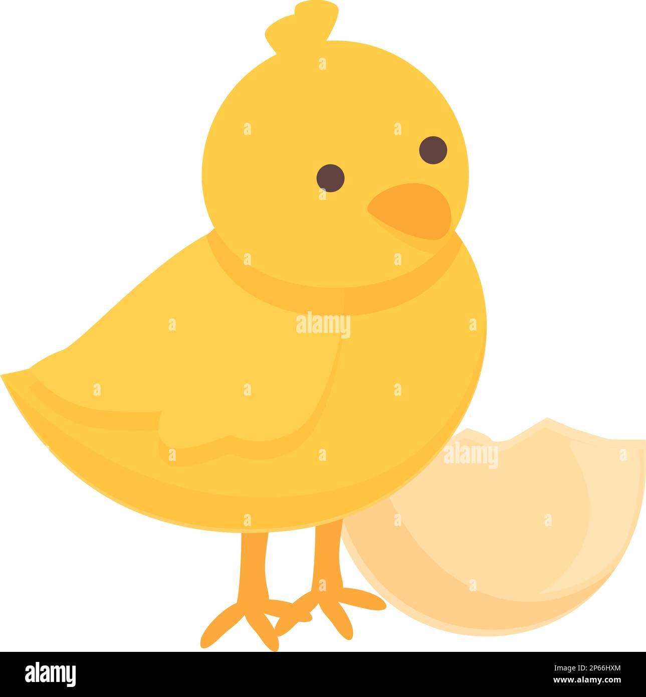 Card chicken icon cartoon vector. Chicken hatching. Funny shell Stock ...