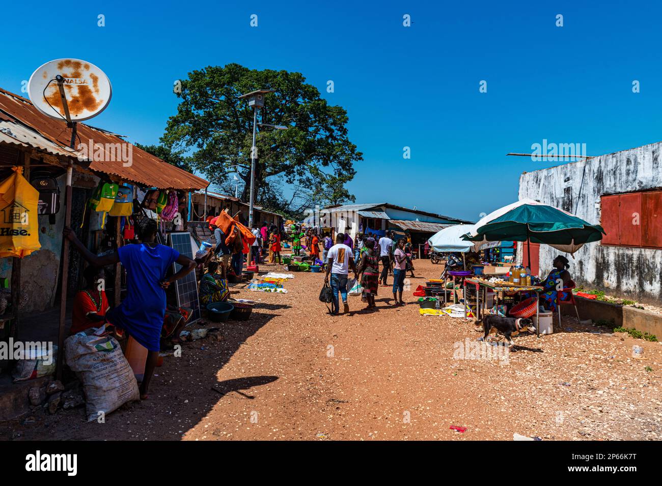 Market on Bubaque island, Bijagos archipelago, Guinea Bissau, West ...