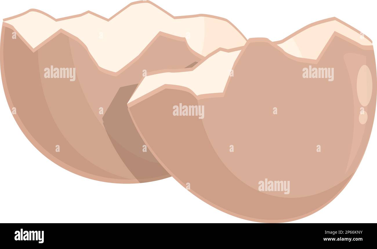 Egg shell icon cartoon vector. Chicken hatching. Cute bird Stock Vector ...