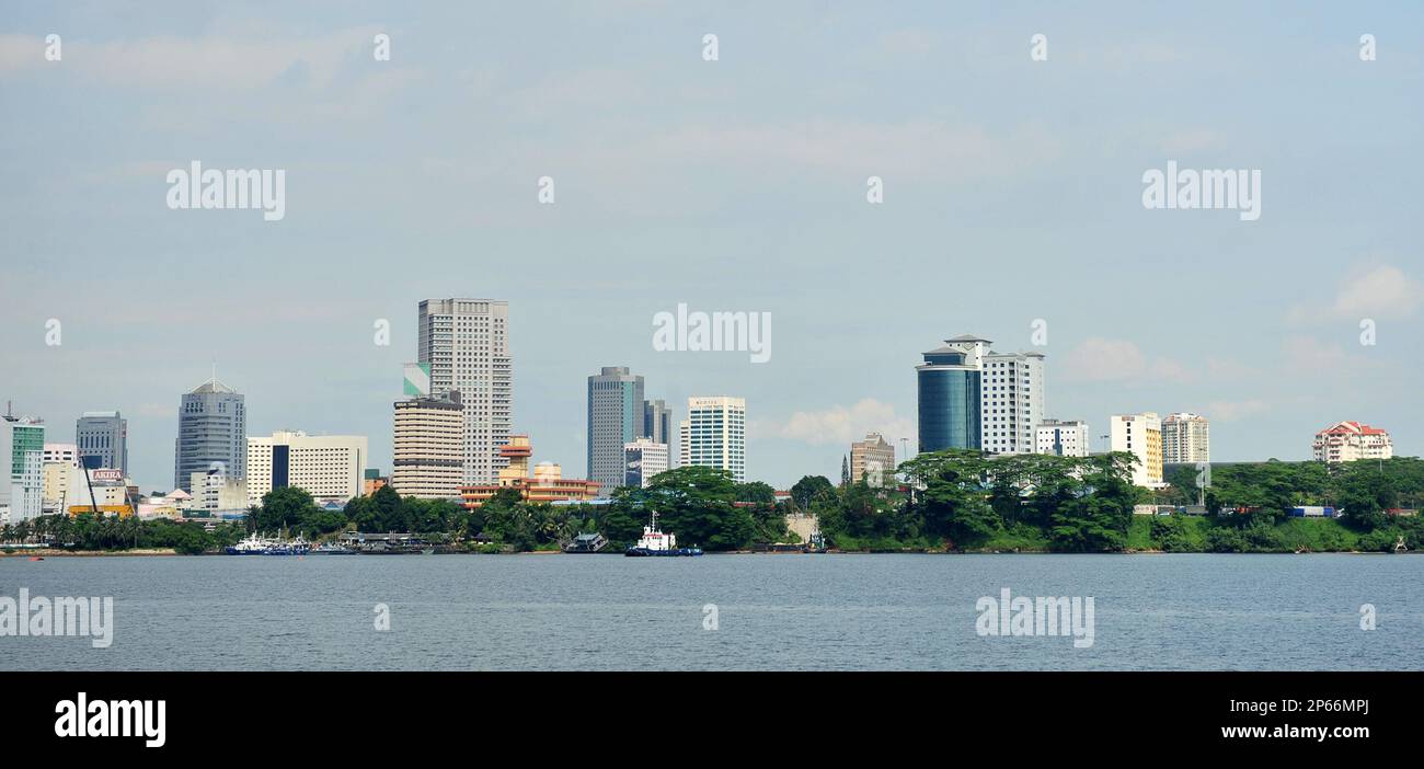 The Johor Bahru skyline seen from the Woodlands Waterfront ...