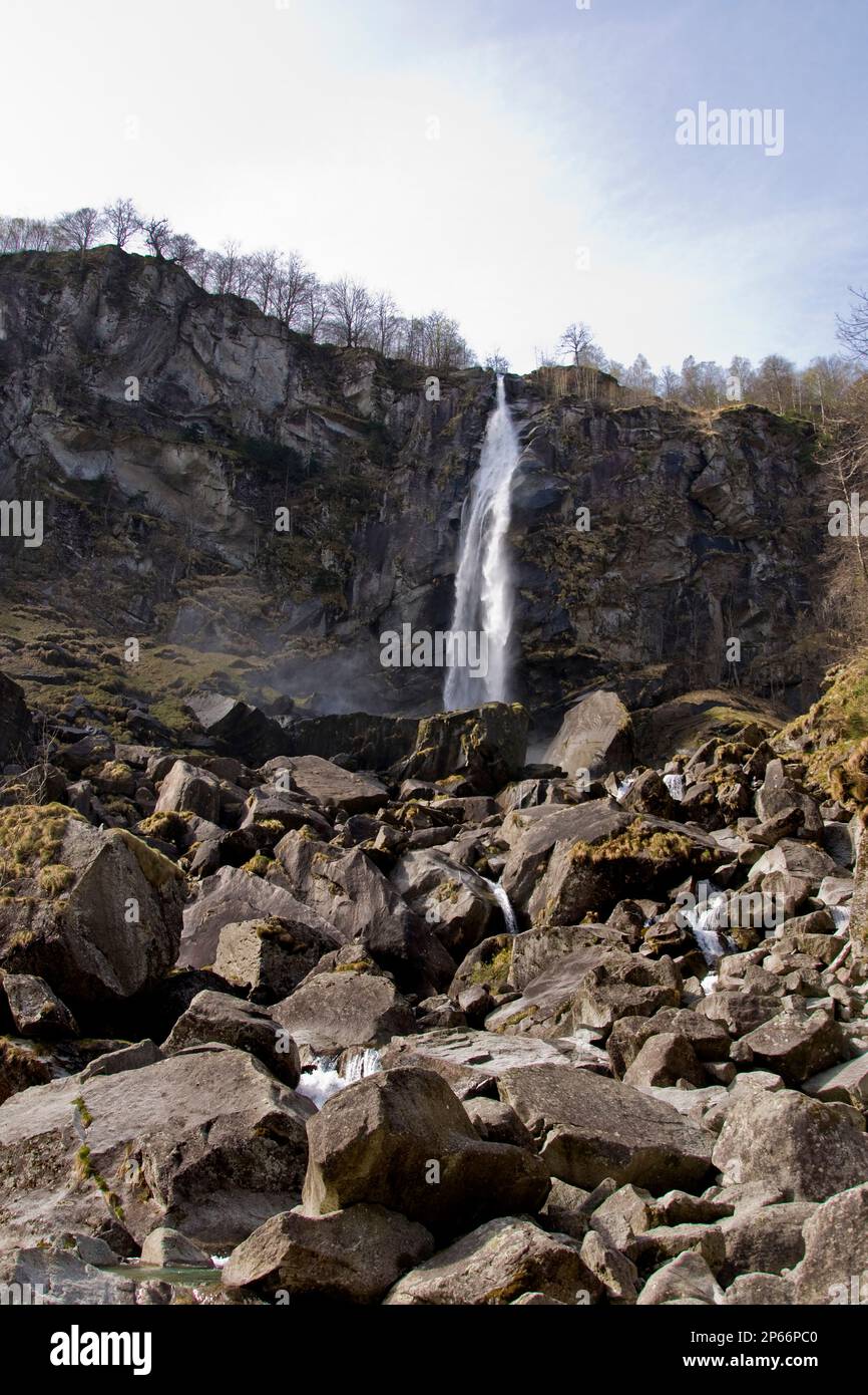 Waterfall foroglio ticino switzerland hi-res stock photography and ...