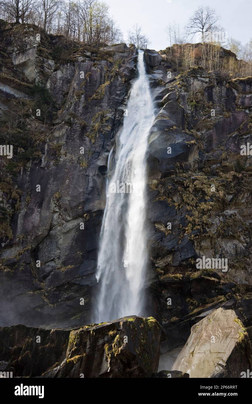 Waterfall foroglio ticino switzerland hi-res stock photography and ...