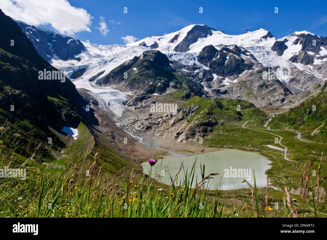 Lake, Steinsee, Glacier, Steingletscher, Susten pass, Switzerland Stock ...