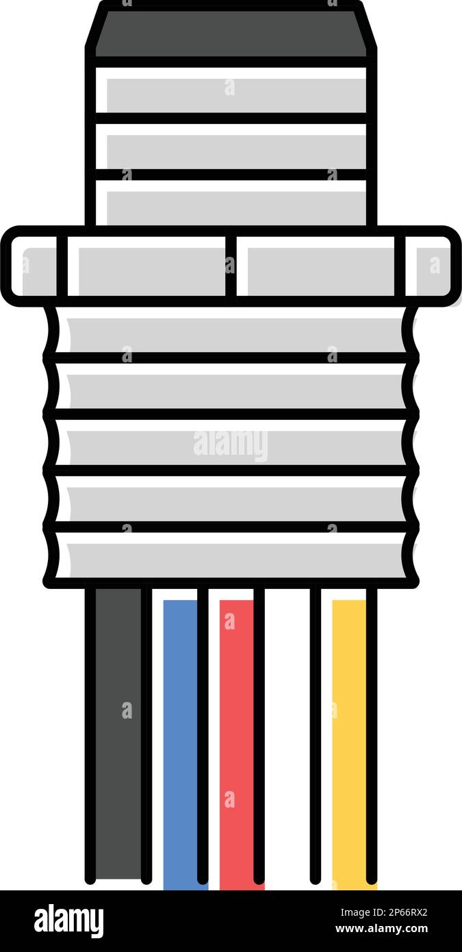 panel feed wire cable color icon vector illustration Stock Vector Image ...