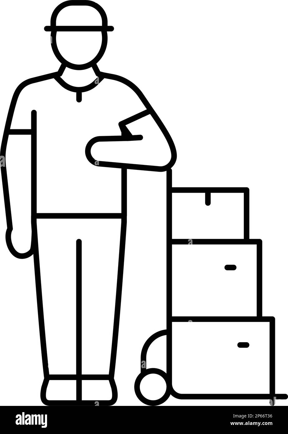 logistic courier line icon vector illustration Stock Vector Image & Art ...