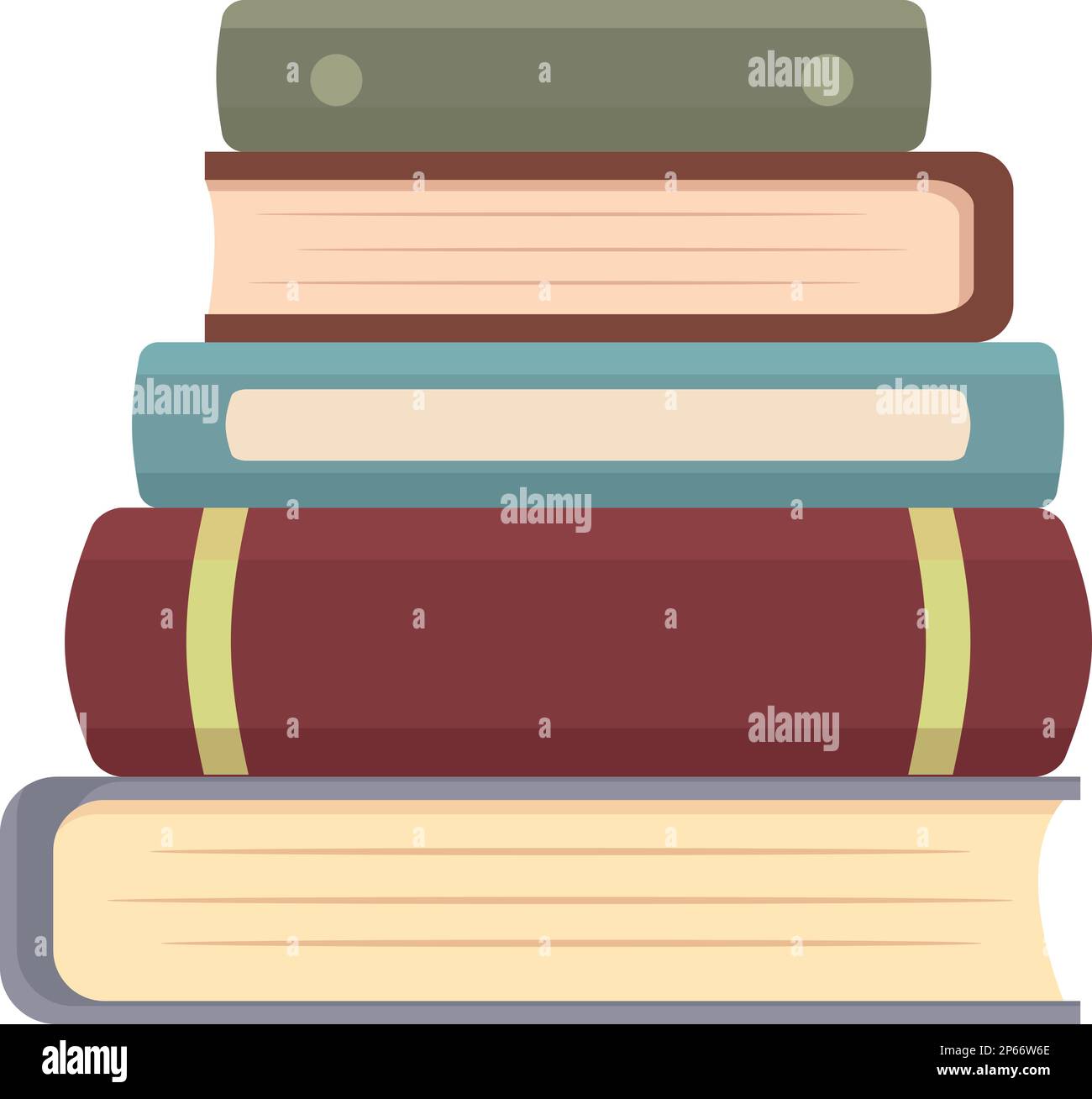 Library book stack icon cartoon vector. Study school. Learning magazine ...