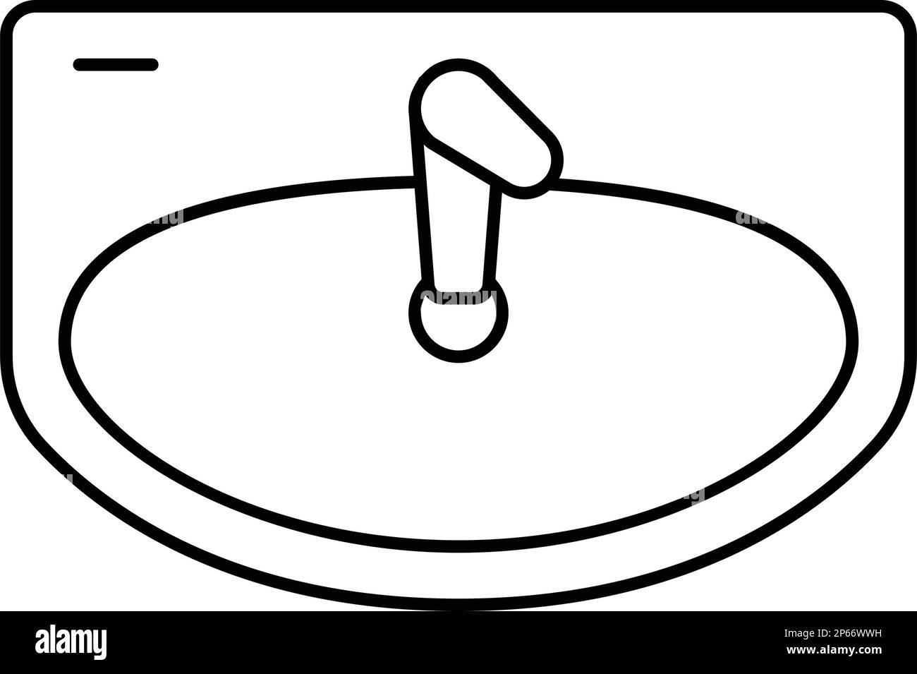 sink top view line icon vector illustration Stock Vector Image & Art ...