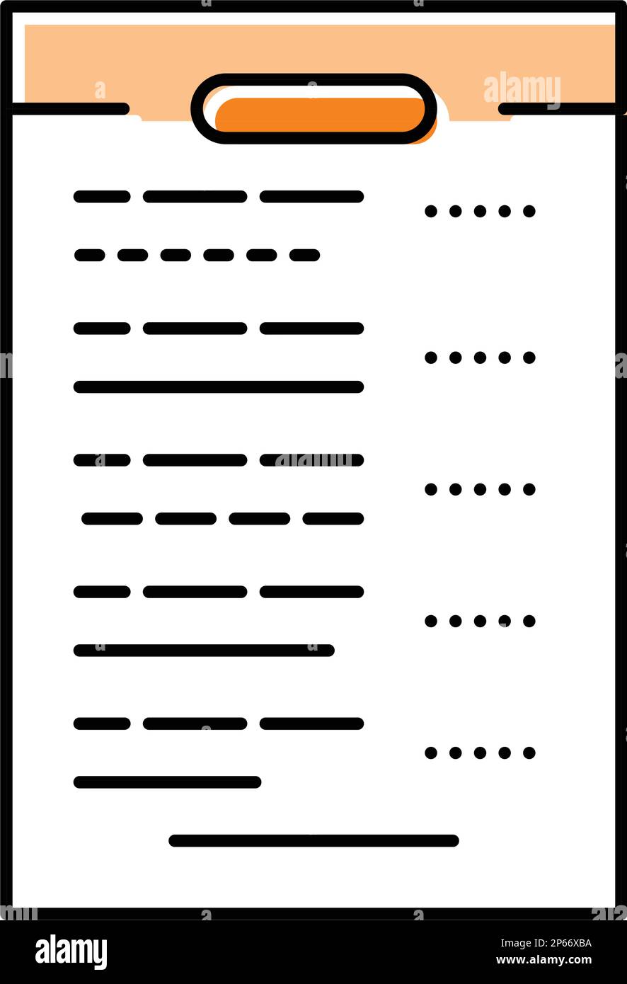 test exam paper document color icon vector illustration Stock Vector ...