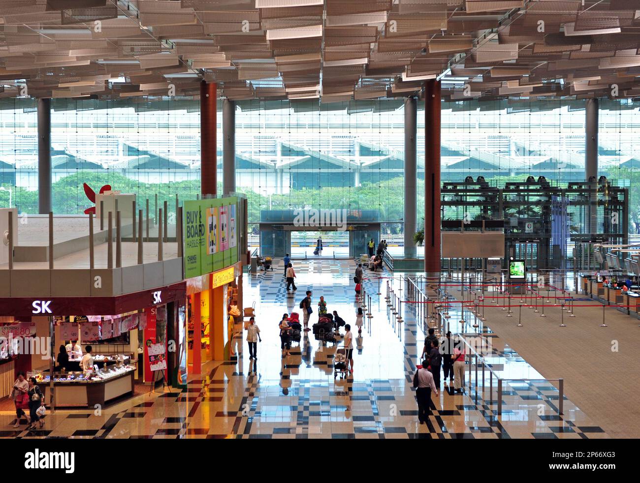 The Changi Airport Terminal 3 departure floor. Photographed 25 February ...