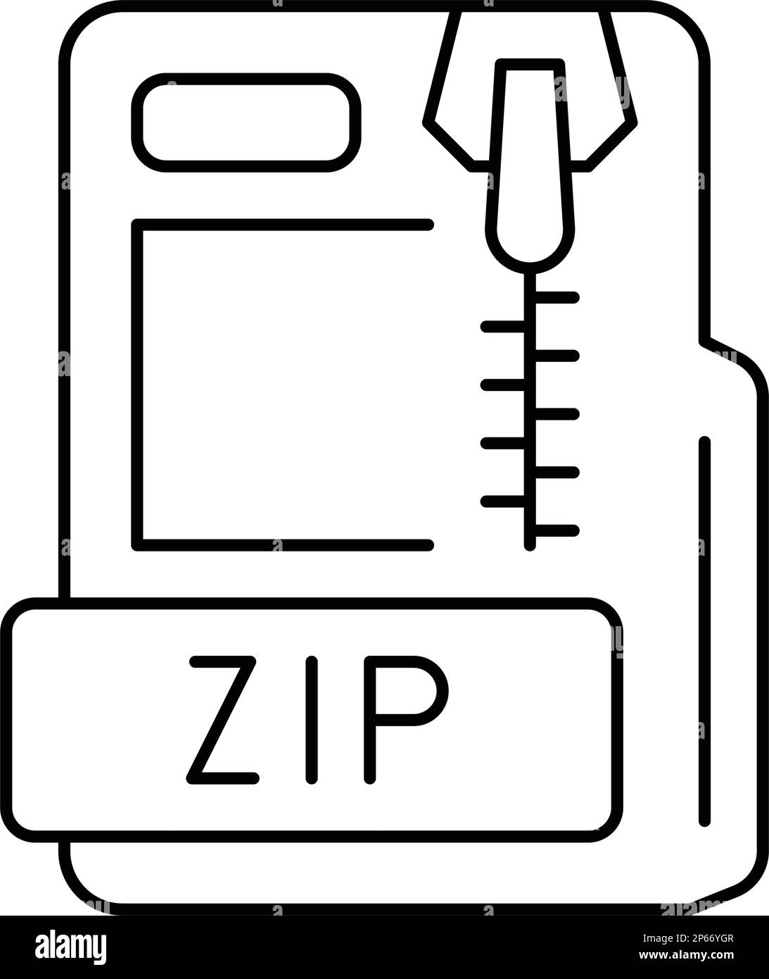 zip file format document line icon vector illustration Stock Vector ...