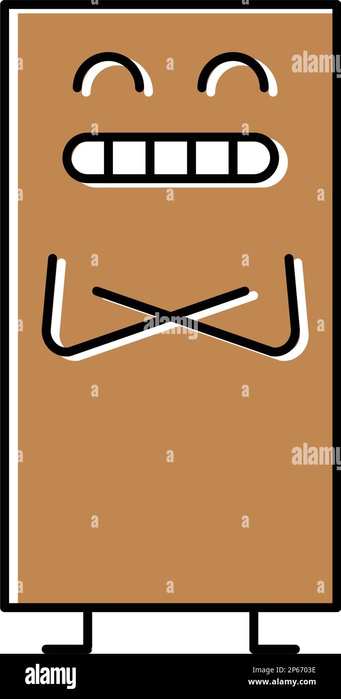 rectangle geometric shape character color icon vector illustration ...