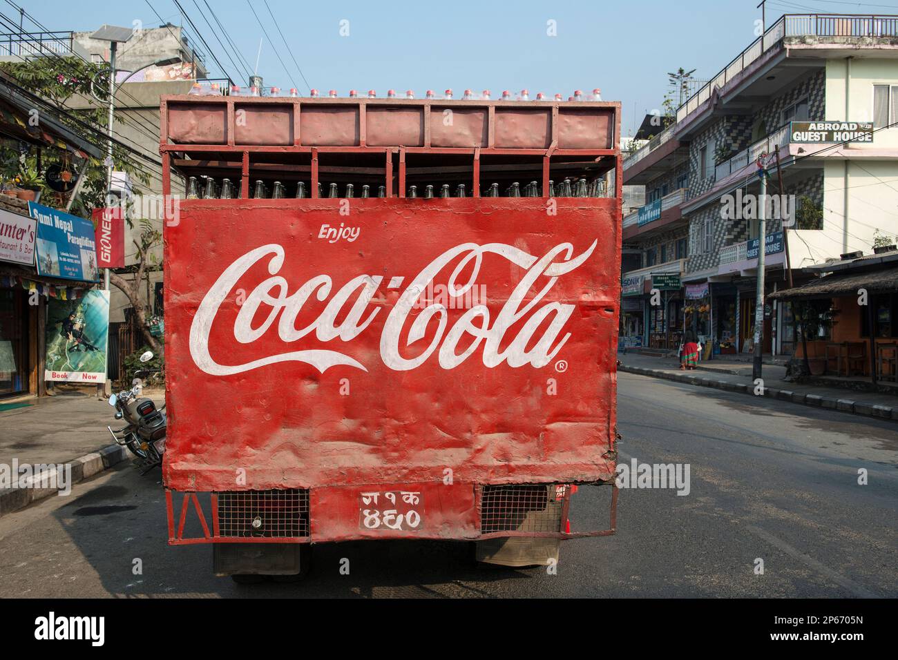 Nepal, Pokhara, Truck Coca Cola Stock Photo - Alamy