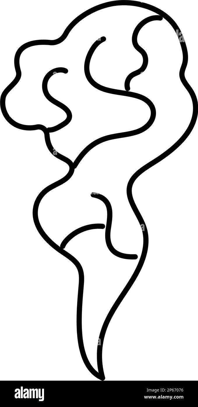 steam smell line icon vector illustration Stock Vector Image & Art - Alamy