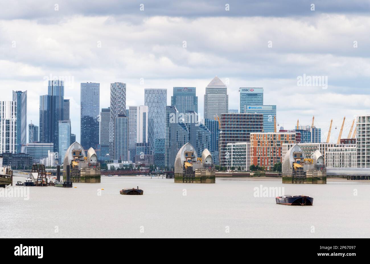 The River Thames Flood Barrier, one of the largest movable flood ...